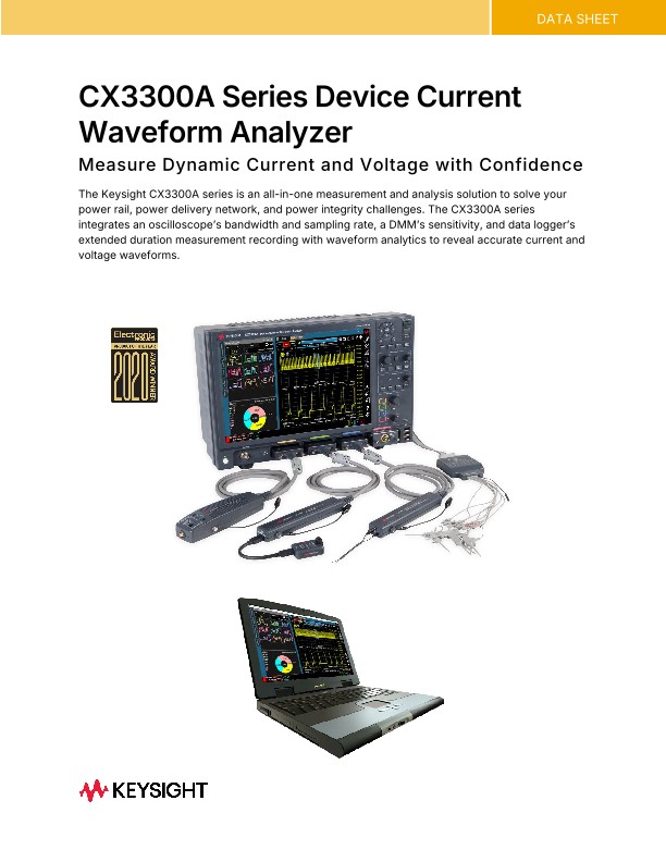 CX3300A Series Device Current Waveform Analyzer PDF Asset Page | Keysight